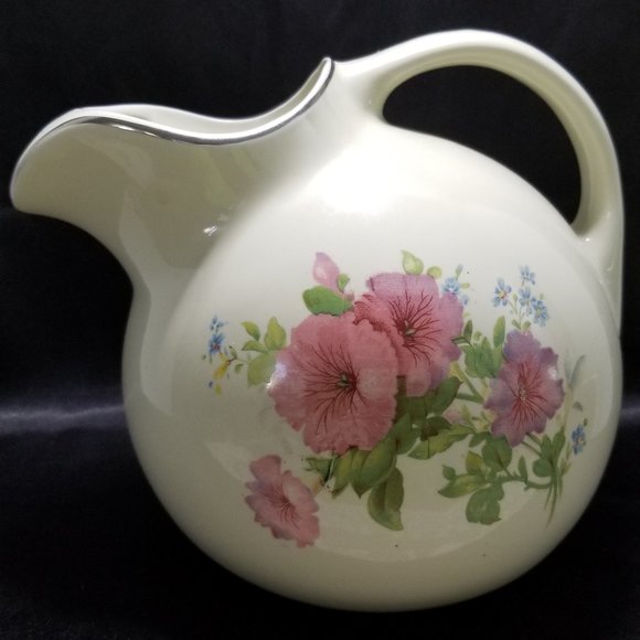 Hall China | Dining | Vintage Hall China Pastel Morning Glory Ball Jug ...